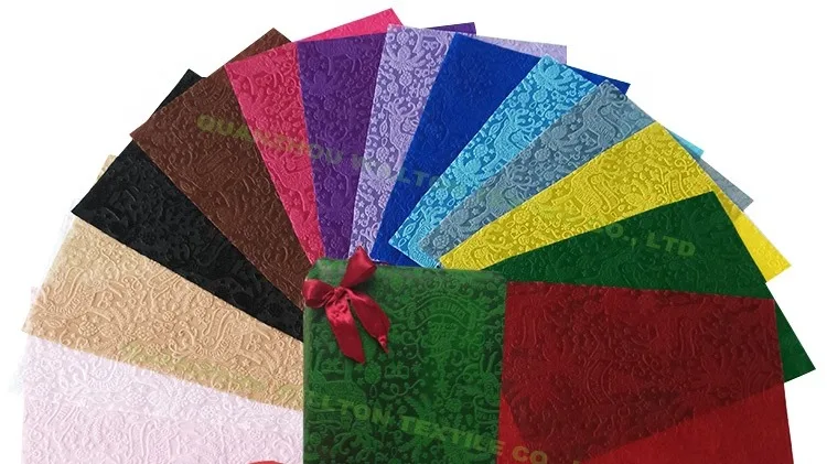 Embossed Nonwoven Pp Spunbond Embossed Non Woven Gift Packing Fabric ...