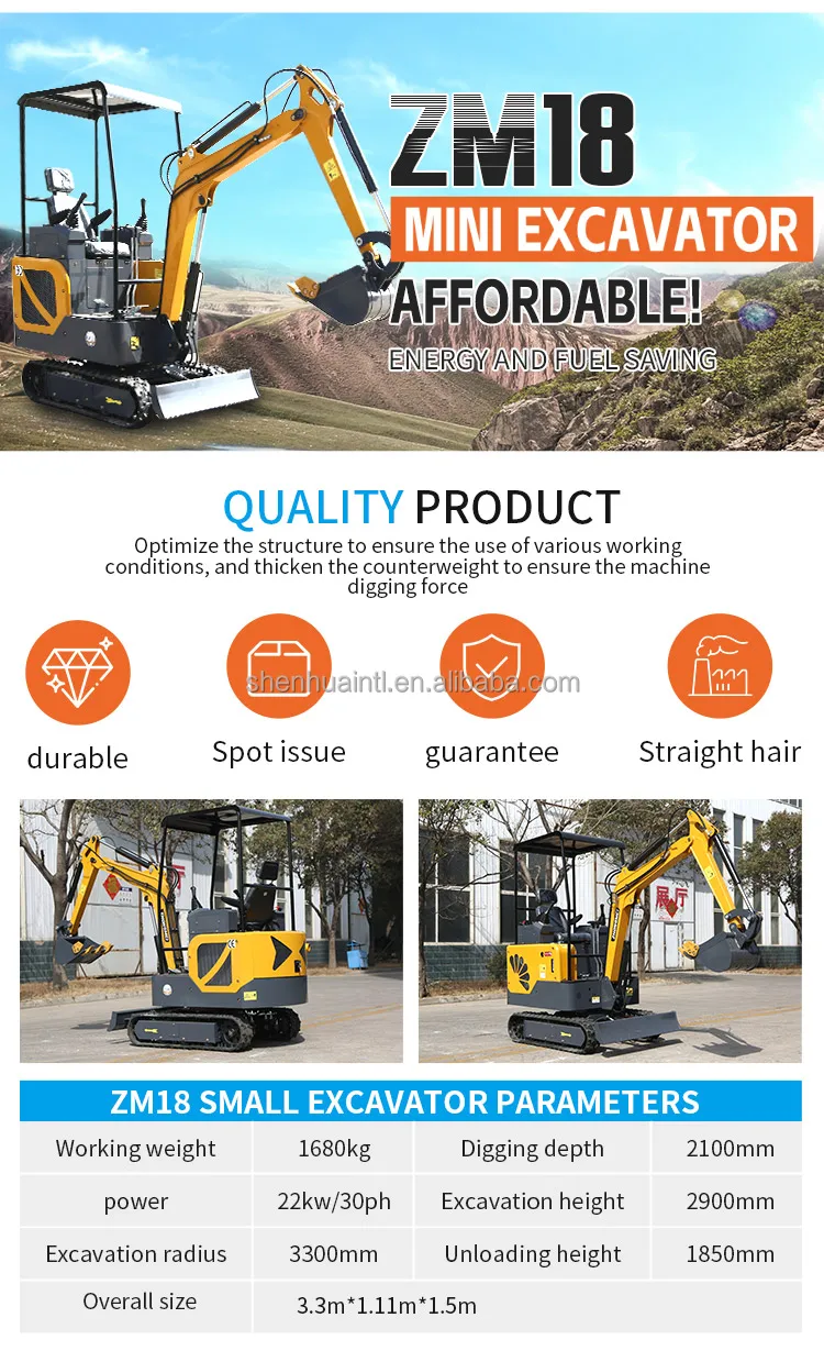 New Excavators Price 0.8 Ton 1 Ton 2 Ton 3 Ton Mini Excavator Digging ...