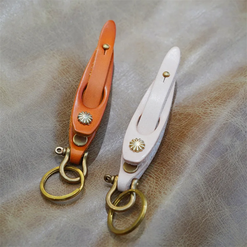 REWIN Solid Brass Carabiner D Bow Shackle Fob Key Ring Keychain Hook ...