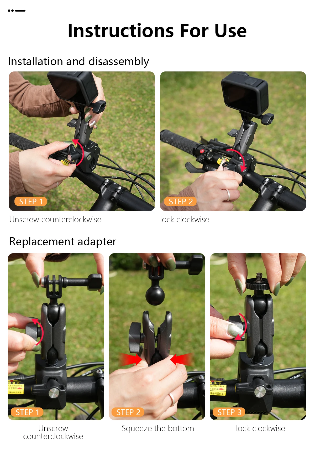 YLTECH Heavy Duty Clamp Mount Camera Holder Attachment Base Quick ...
