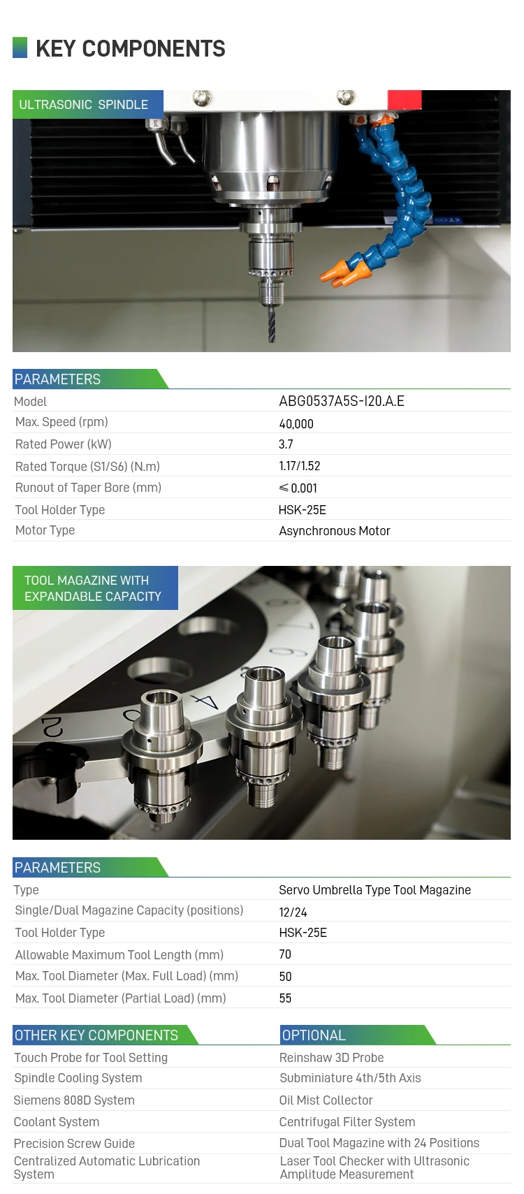 High Precision Cnc Machine Ultrasonic Center Cnc 3 Axis 5 Axis Milling ...