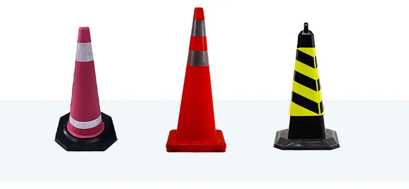 Portable Rubber Base Plastic Parking Lot Guide Marker Post Road Barrier ...