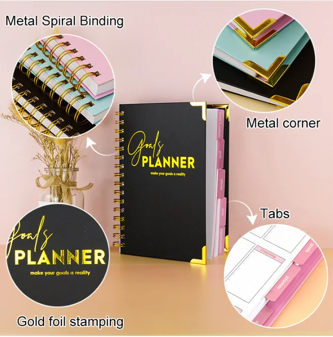 2024 Wholesale Monthly Planner Gift Box Notebook Loose-leaf A5 Schedule ...