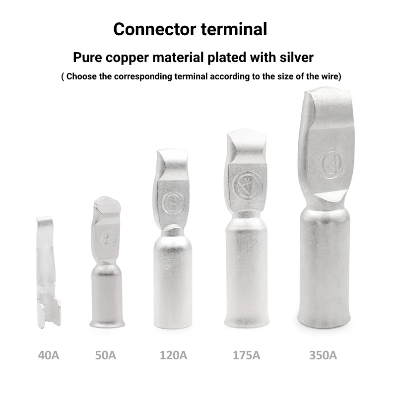 2-pin Connectors With Terminals For Anderson Plug 40a 50a 120a 175a ...