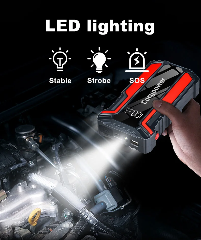 Cocypower 12000mah Car Jump Starter - Reliable Emergency Tool