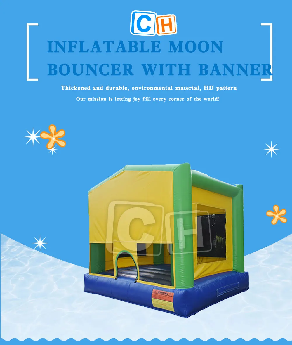 Removable Banner Inflatable Moon Bounce For Rental,Inflatable Jumping ...