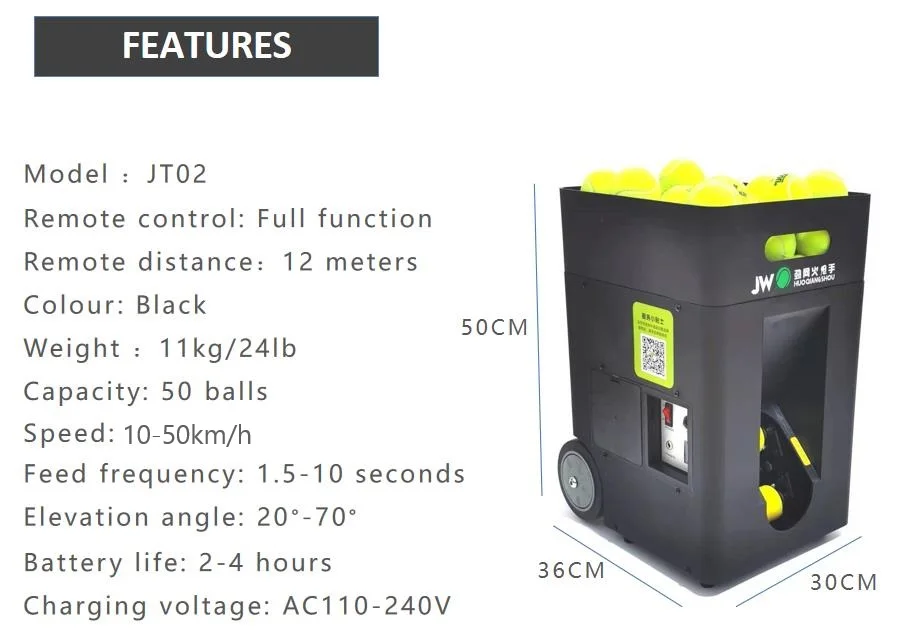 Portable Balle De Tennis Machine Padel Tennis Ball Practice Machine ...