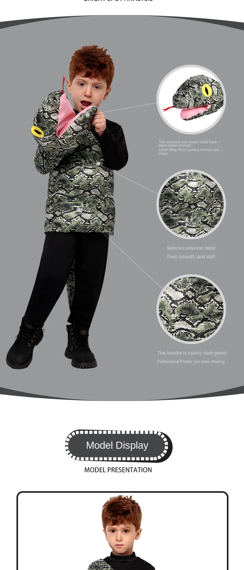 Halloween Python Costume Kindergarten Animal Role Play Performance ...