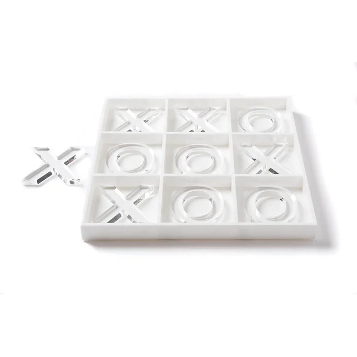 Clear Acryl Schaakbord Zwart Acryl Tic Tac Toe Spel Board Lucite Game ...
