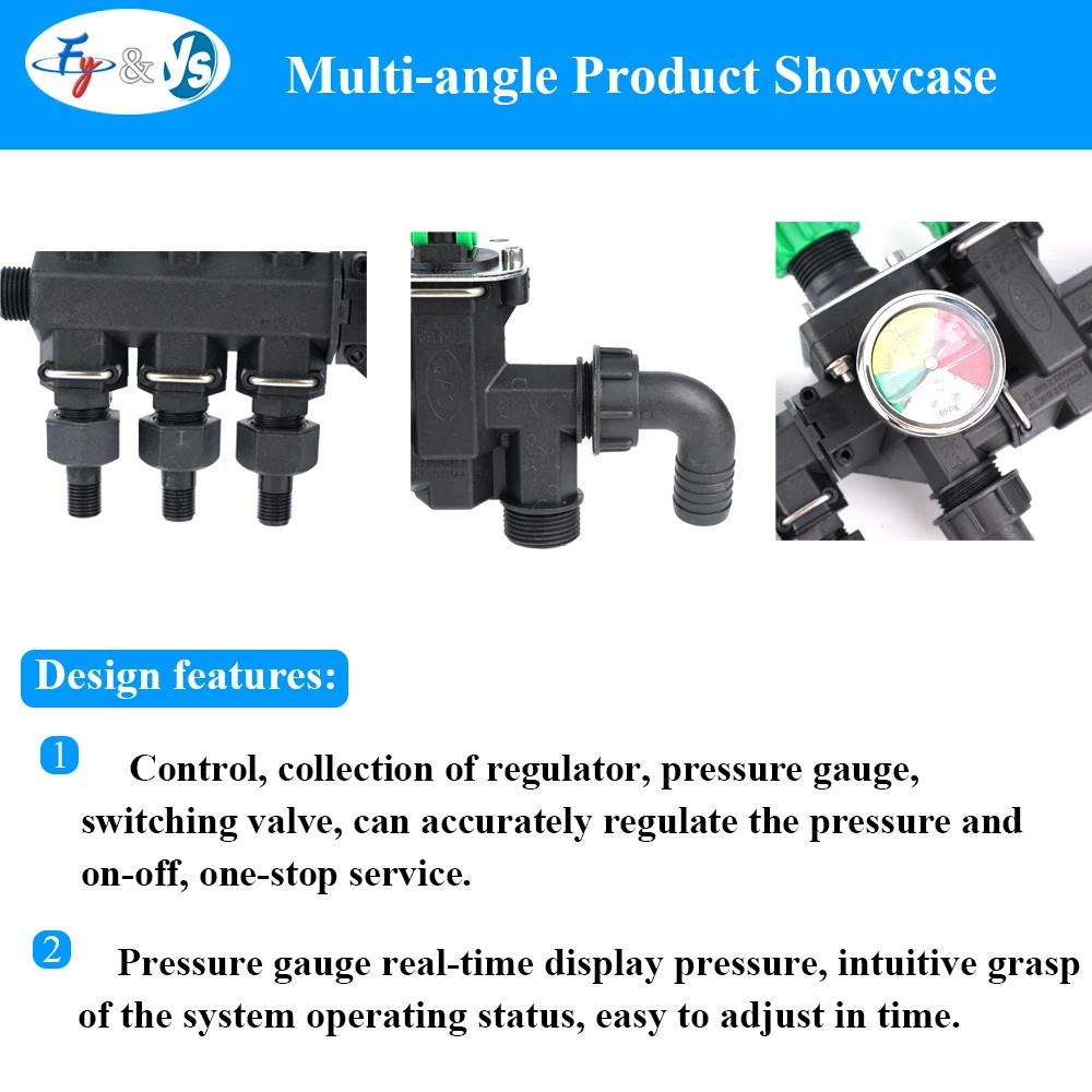 Heavy-Duty 3/4 Way Spray Nozzle Splitter Kit for Agricultural Machinery ...