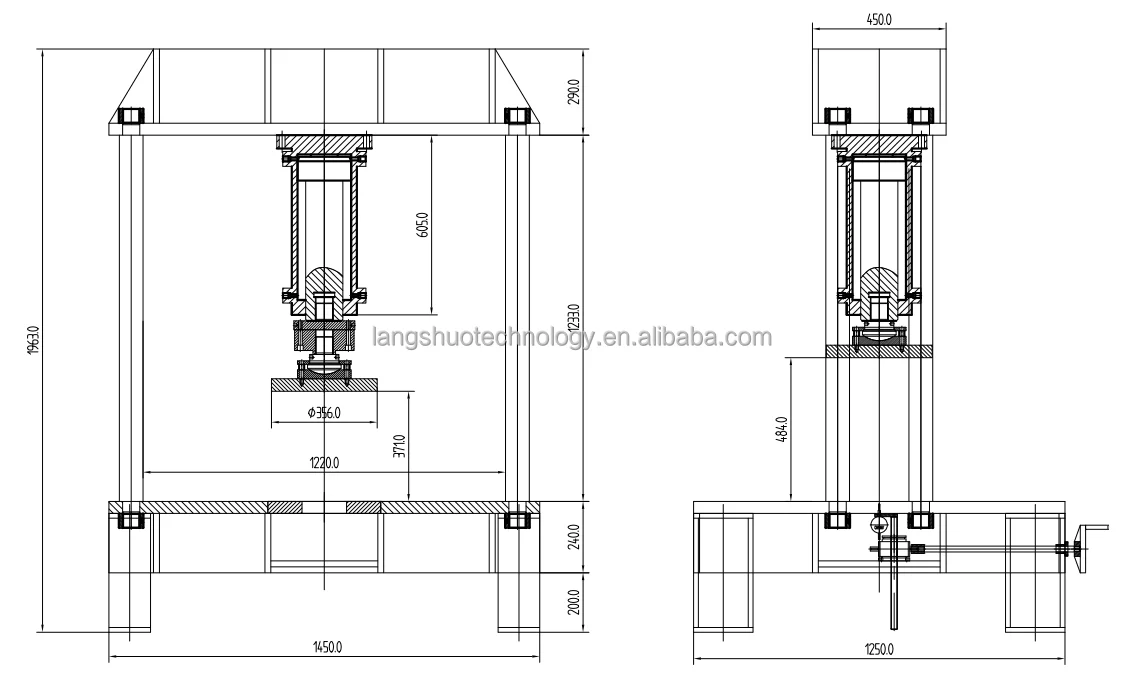 Electro-hydraulic Servo Pressure Testing Machine Metals Compressive ...