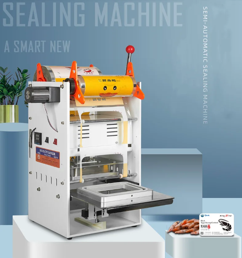 Manual Medical Food Plate Tray Lidding Packaging Sealing Sealer Machine ...