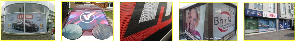 Unisign Perforated Glass Sticker One Way Vision Printing Material ...