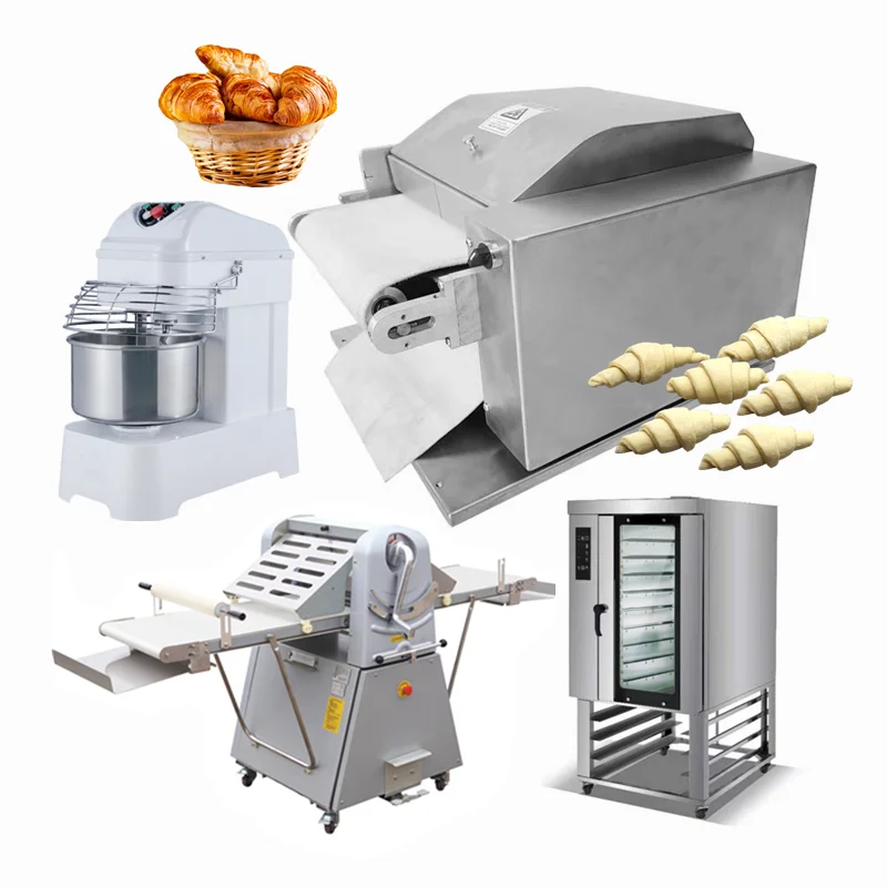 Bakery Croissant Cutter Roller Fully Automatic Croissant Making Machine ...