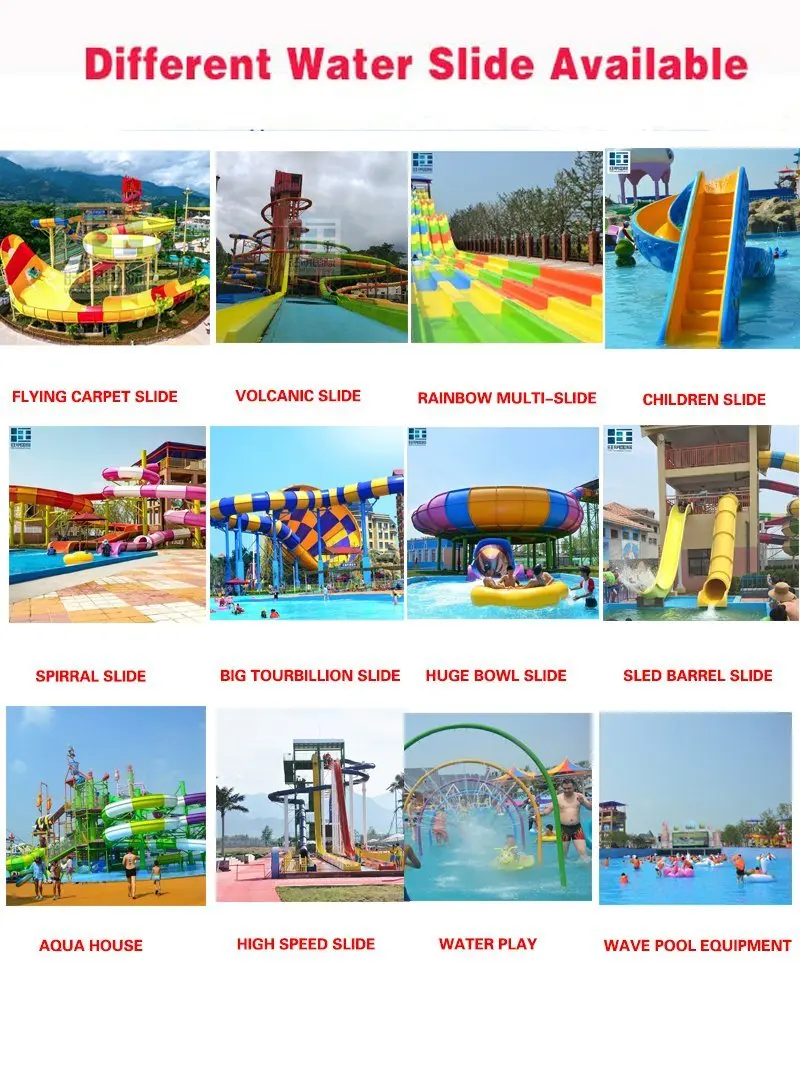 Outdoor Water Park Design Resort Swimming Pool Slides For Adults And ...