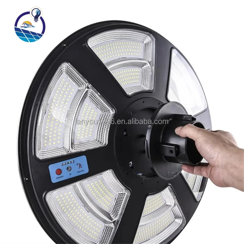 1000W 2000W Round LED Solar Powered UFO Street Light 360 Wide Angle ...
