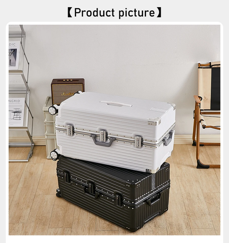 Factory Printed Colorful Trolley Plastic Hard Case Abs+pc Luggage 26 28 ...