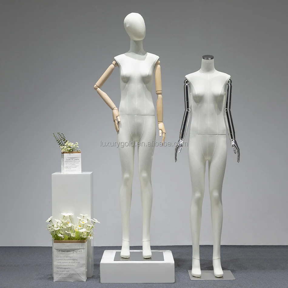 Wholesale Store Clothes Mannequin Women Flexible Arms Linen Full Body ...