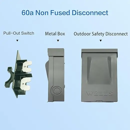 Outdoor Safety Switch Pull Out Disconnect Box 240v Max. Voltage No ...