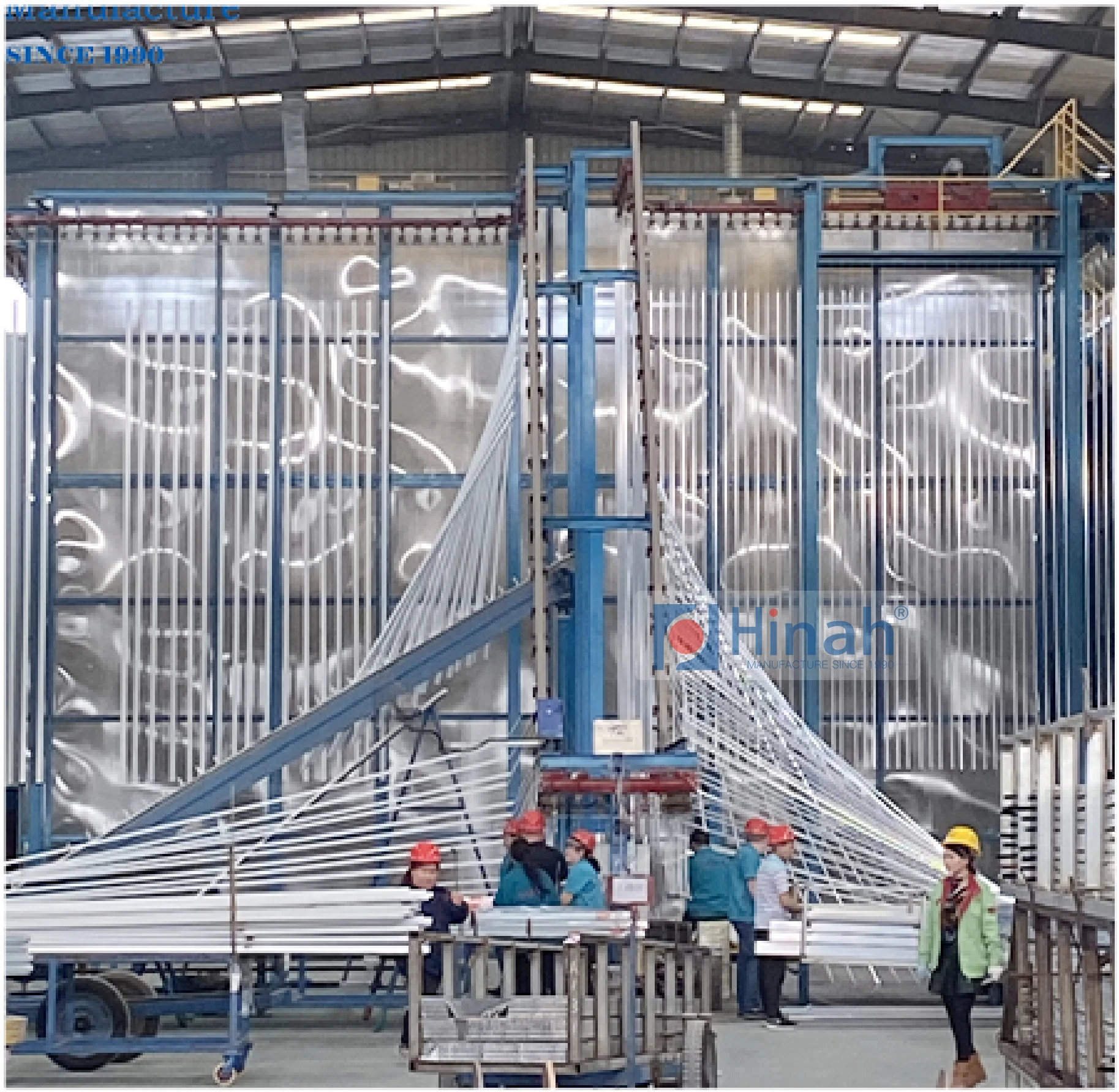 Aluminum Profile Powder Coating Line with Famous Brand PLC
