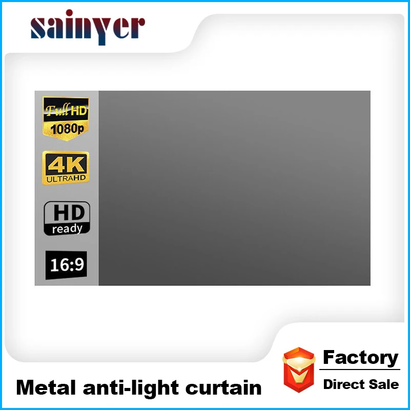 Metal Foldable Quick Fold Projection Curtains - 80" 100"