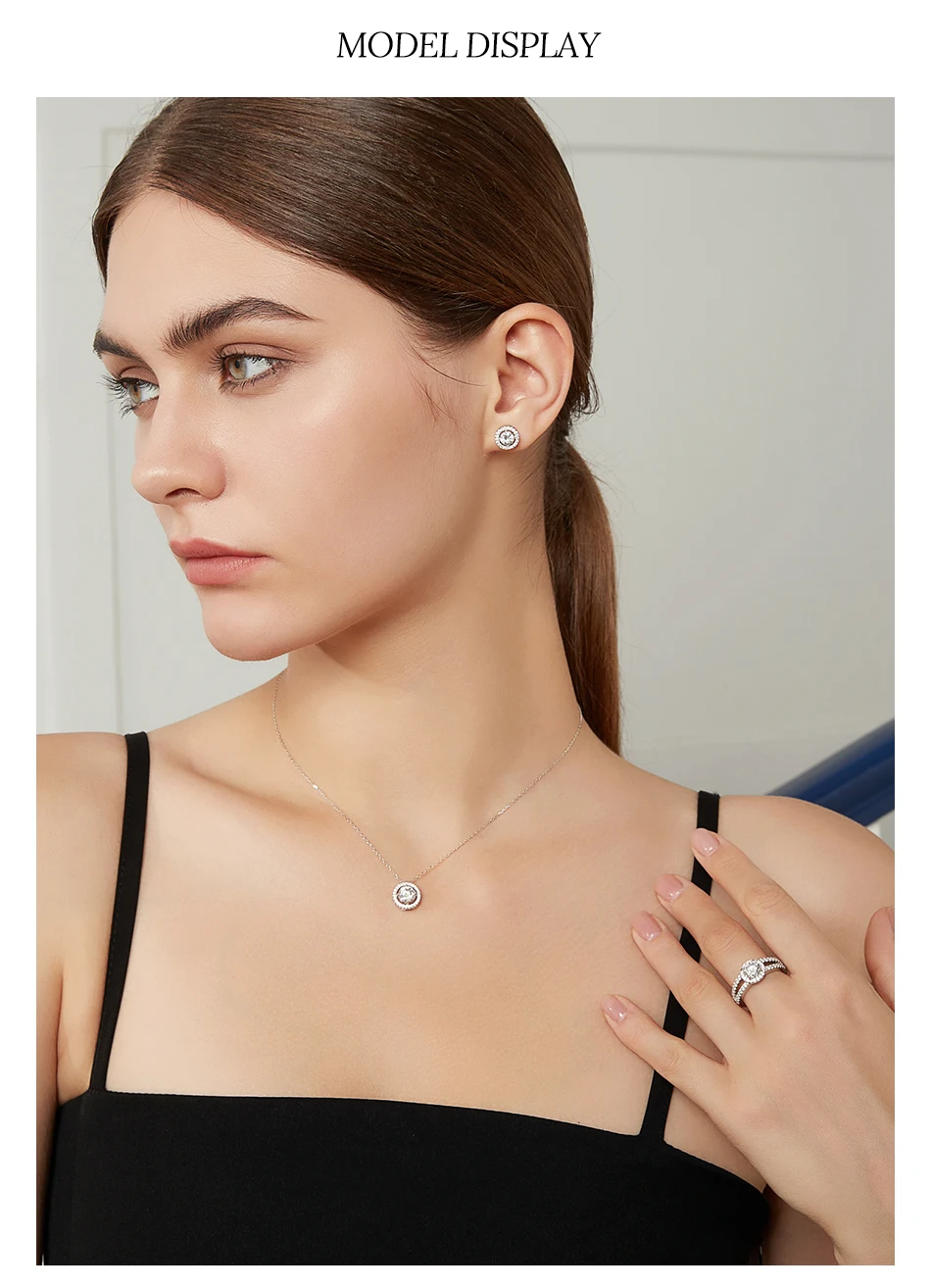 CZCITY Brand Jewelry - Simple Disc Charm Diamond Earrings