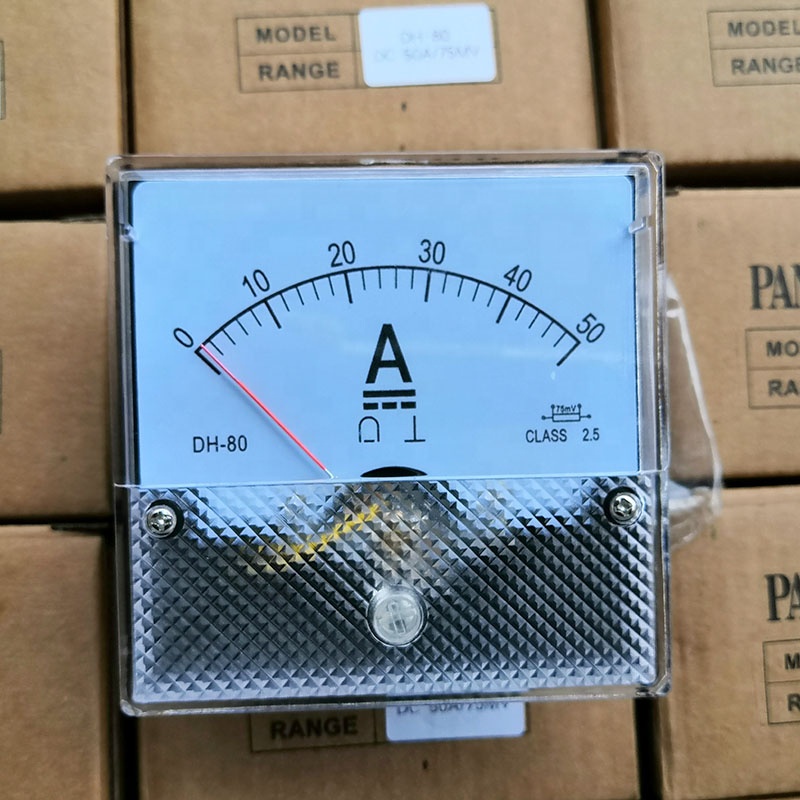 Dh-80 Analog Panel Voltage Volt Teter Dc0-50v - Buy Panel Mount Ammeter ...