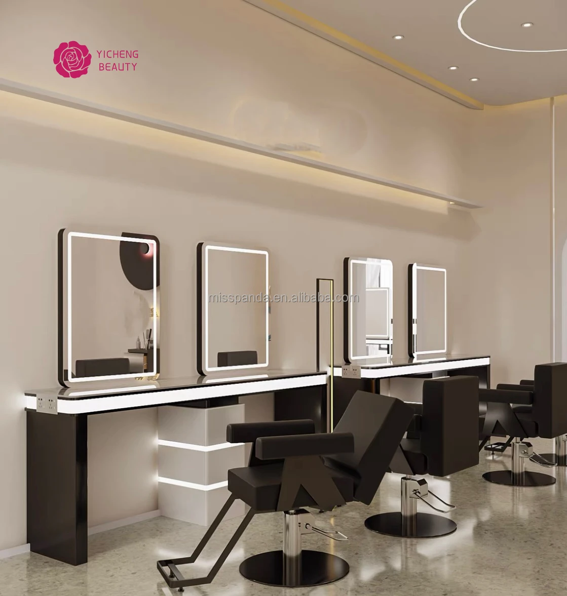 Yicheng Beauty Fast Delivery Double Sided Mirror With Led Light Makeup ...