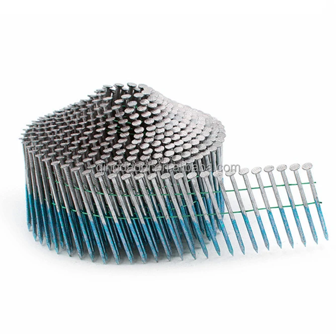 Hf Coil Pallets Collated Stainless Steel Ring Shank Spiral Coil Nail ...