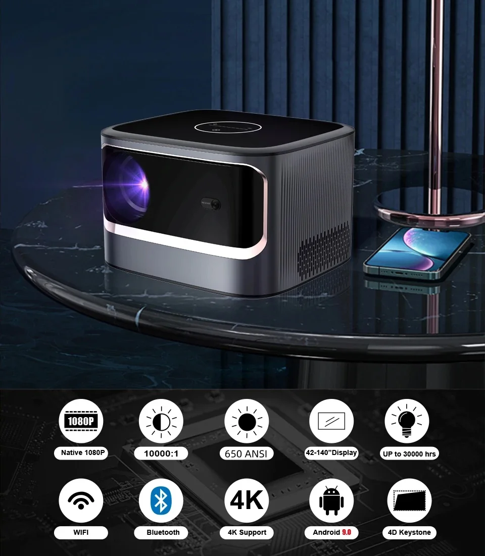 Vsmile V0041sm Smart 3d Support Android 9.0 Home Theater Portable ...