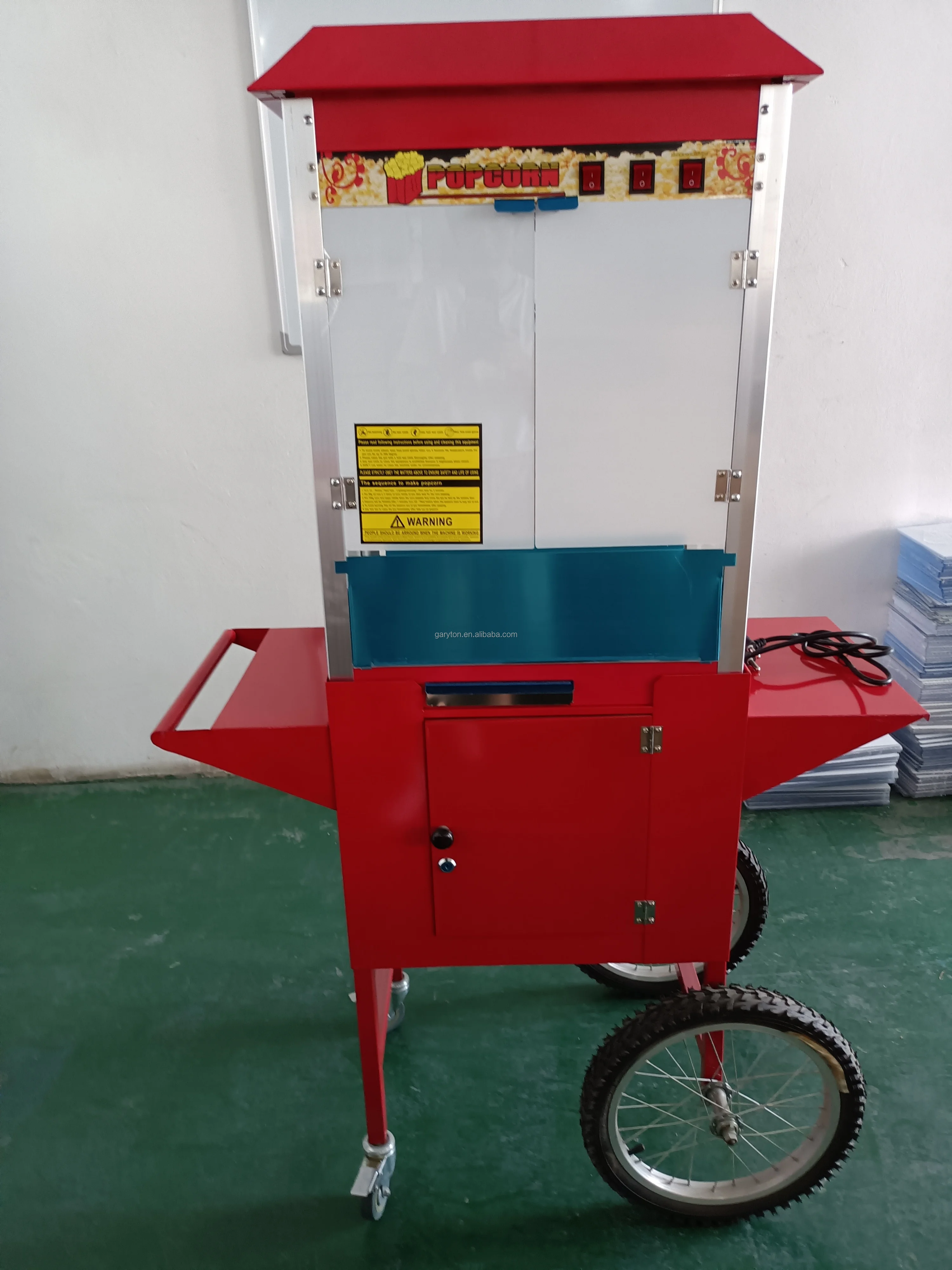 GRT-PP01W Commercial Floor Standing Popcorn Machine With Wheels ...