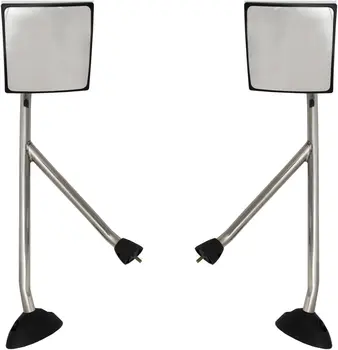 Hood Mirror Chrome With Arm And Mounting Kits - Driver & Passenger Side ...