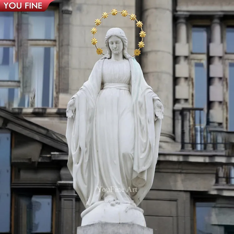 Marble White Marble Virgin Mary Headstones Tombstone