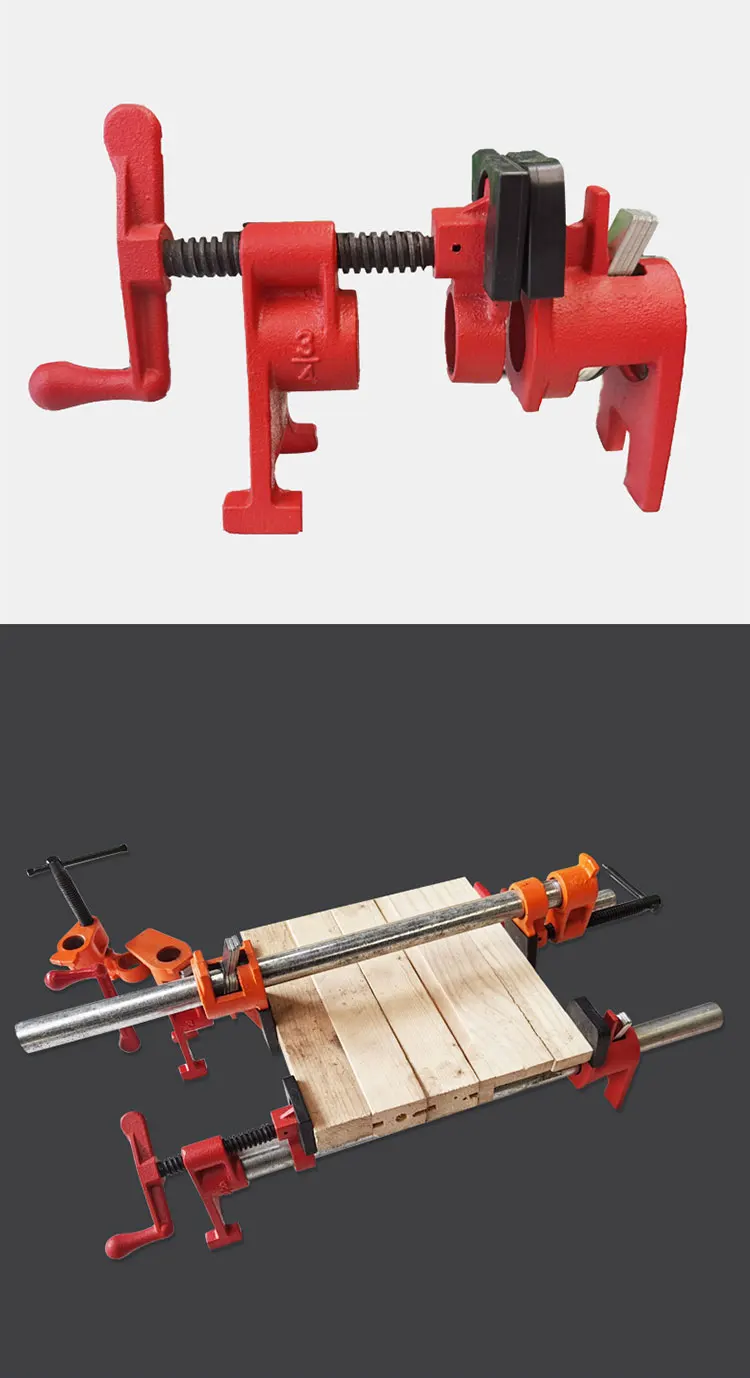 Hand Operated Vertical Pipe Clamp Stainless Steel Adjustable