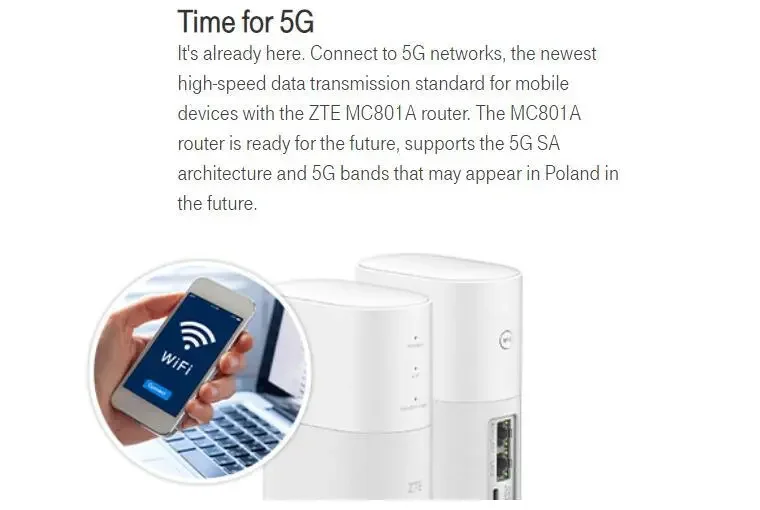 Zte 5g Cpe Wifi 6 Router Mc801a 5g Wifi Router - Buy Zte Mc801a ...