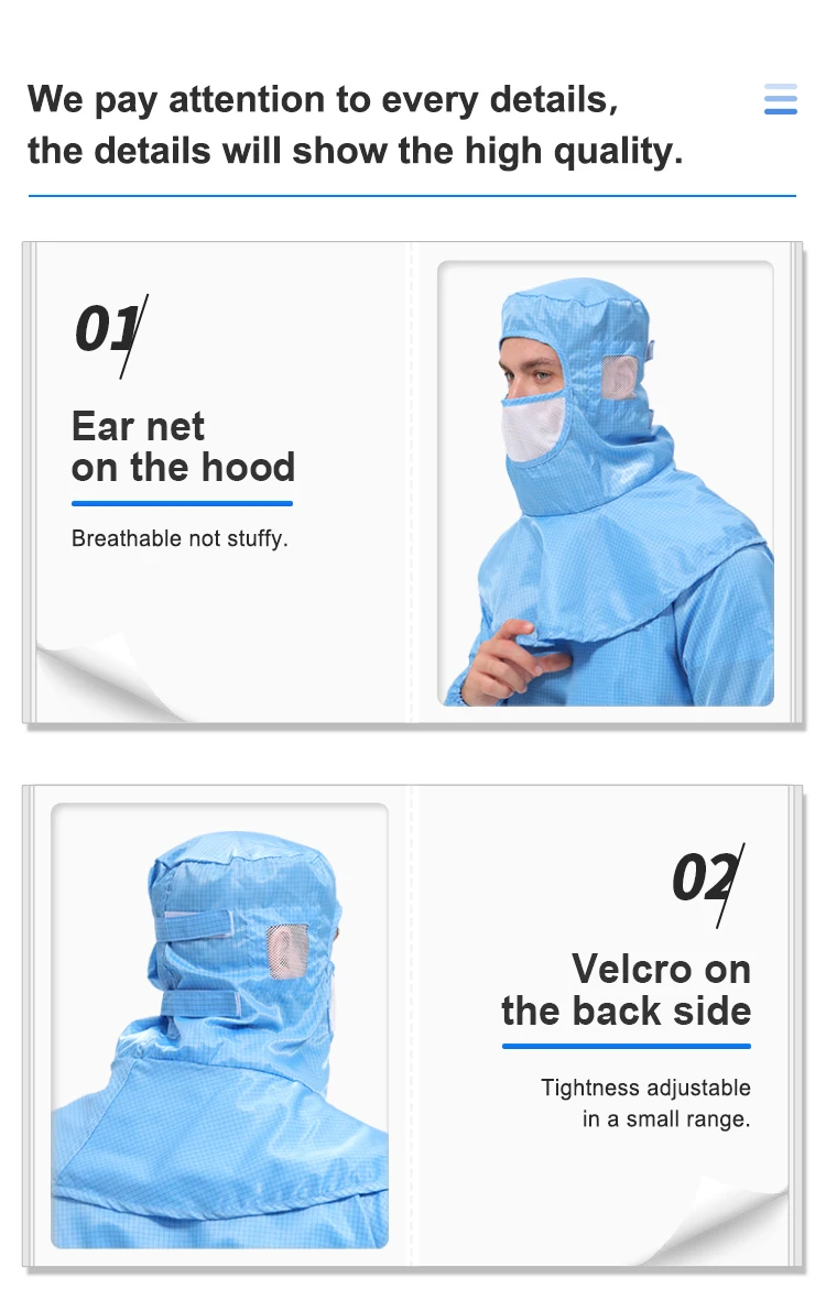 Esd Lab Clothes Dust-proof Work Safety Clothing Antistatic Coverall ...