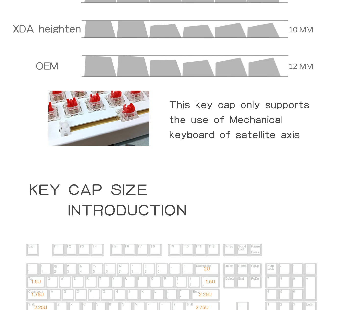 Multi-color Keycaps for Mechanical Keyboard - Cherry Mx Switches