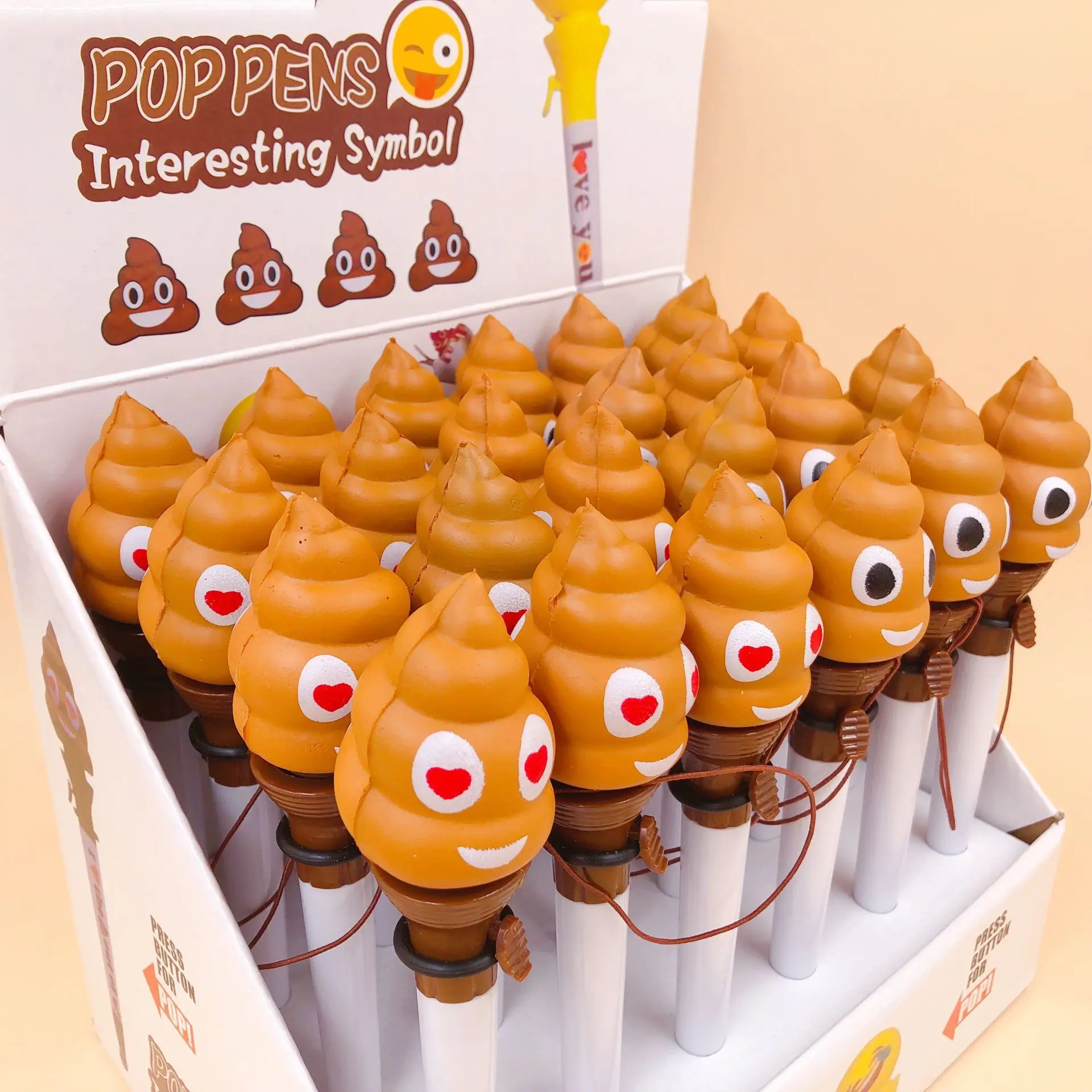 Funny Expression Poop Bouncing Ballpoint Pen Decompression Funnny And ...