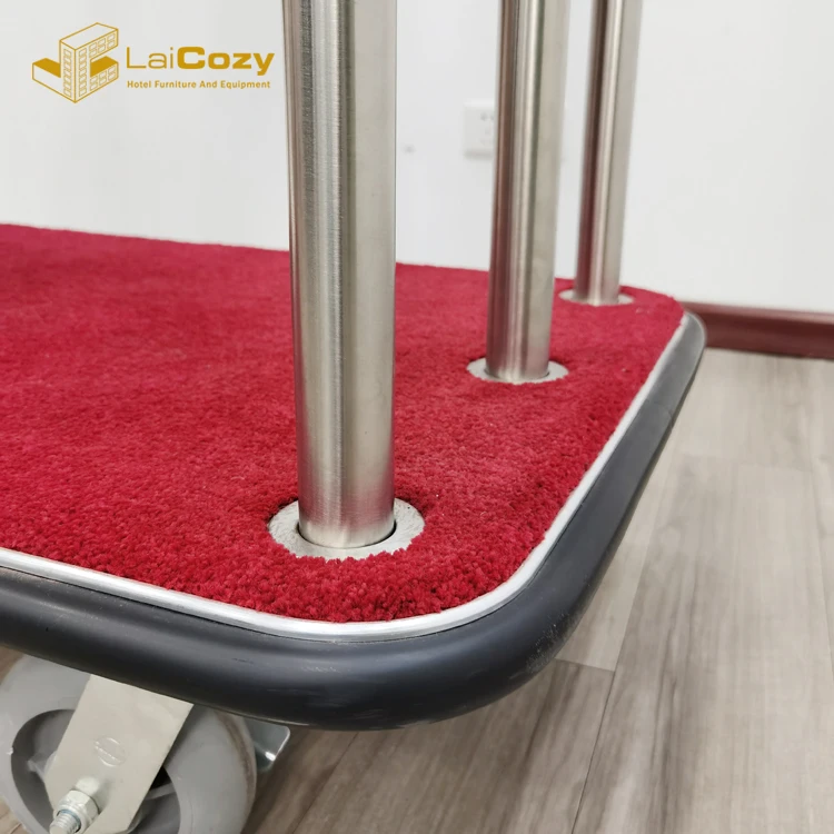 304 Stainless Steel Lobby Cart Bellman Trolley - Hotel Trolley