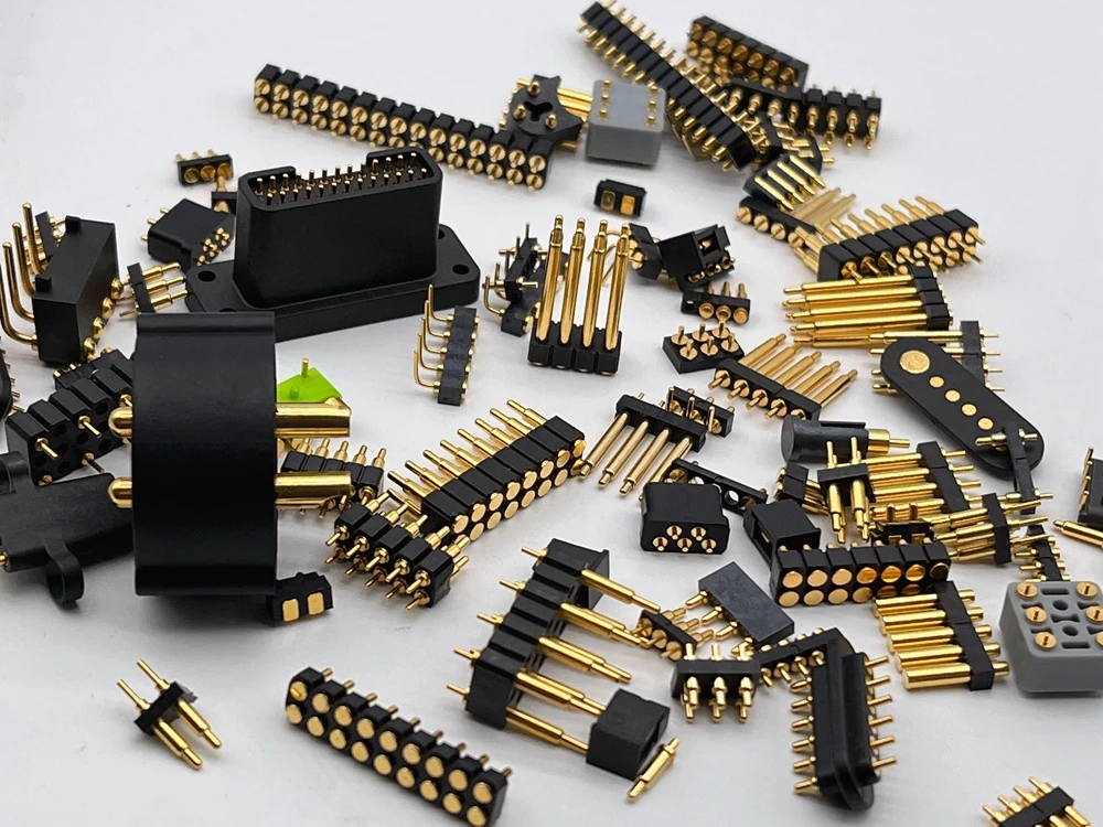1.27mm 3pin PCB Pogo Pin Connector Straight Male Brass Gold Plated ...