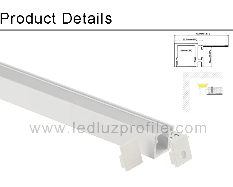 Aluminum Led Profile With Single Flange Professional Manufacturing ...