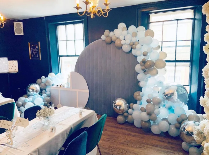 Light Blue Velvet Party Backdrop - Perfect for Events