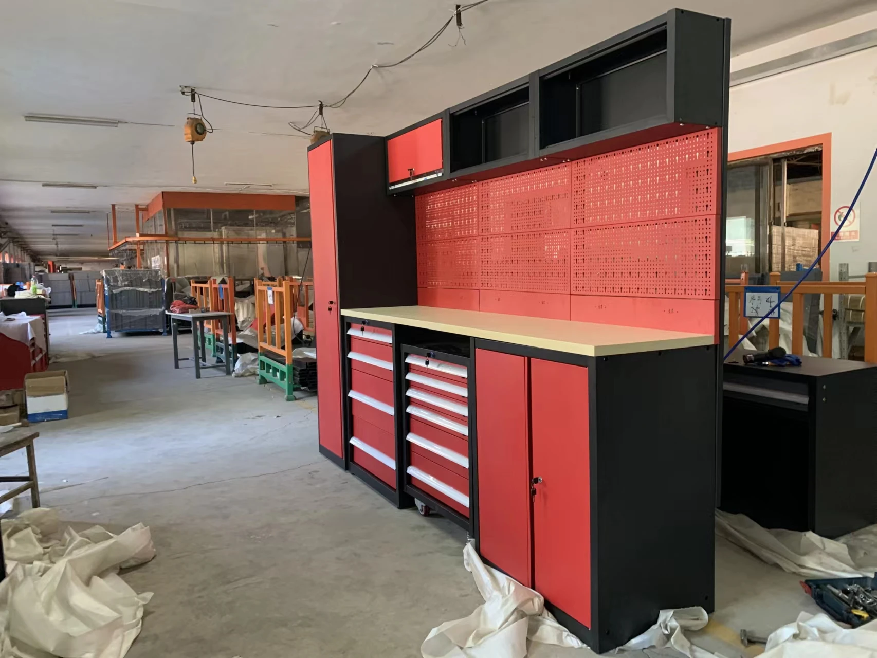 Garage Workstation Modular Workbench Tool Cabinet Workshop Cabinet ...