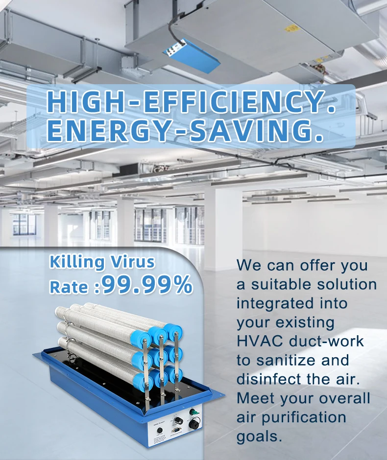 Eddaair Ps-509tt Industrial Bipolar Ionization Hepa Air Purifier With Oem