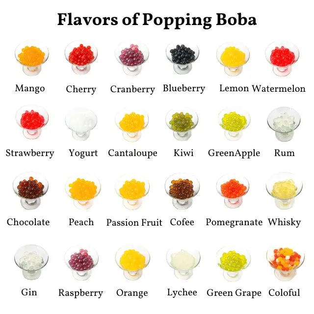 Popping Boba Flavors
