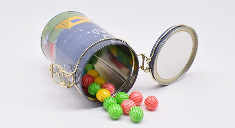 Custom Tinplate Food Grade Airtight Latch Lock Snack Tea Tin Container ...