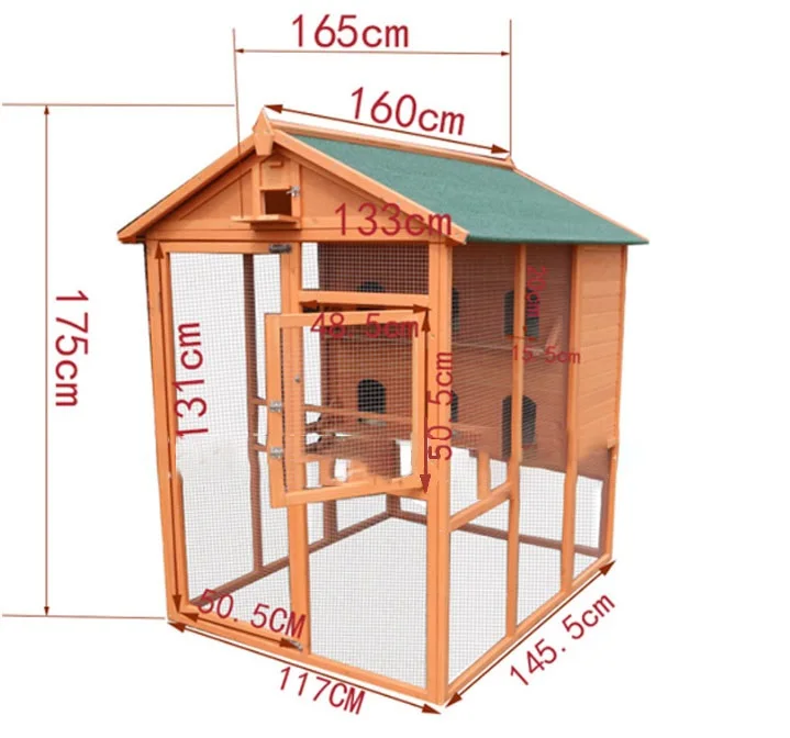 Kingtale Outdoor Breeding Pigeon Cage Wooden Rain-proof Sun-proof With ...