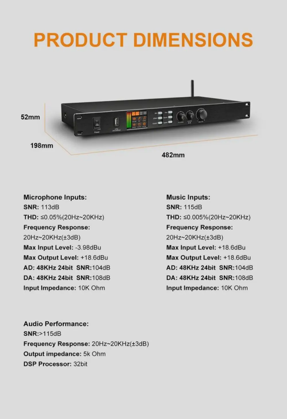 Paulkitson K1800 Professional Audio Processor - Digital Effects