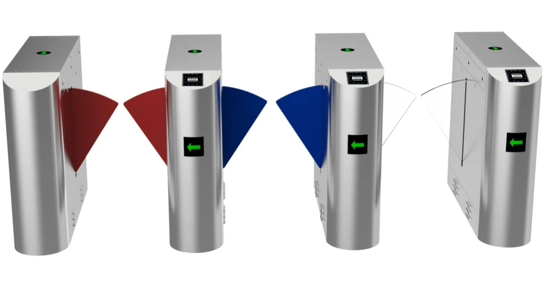 Sus304 Biometric Facial Recognition Swing Turnstile Gate With Card ...
