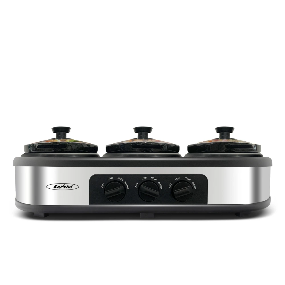 Silver 4.5 QT Electric Slow Cookers - Portable & Versatile